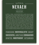 Nevaeh | Name Art Print – Name Stories