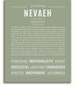 Nevaeh | Name Art Print – Name Stories