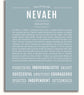 Nevaeh Personalized Name Meaning Art Prints – Name Stories
