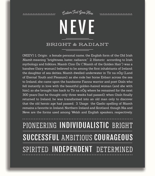 Neve | Name Art Print – Name Stories