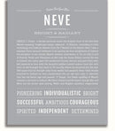 Neve Personalized Name Meaning Art Prints – Name Stories