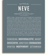 Neve | Name Art Print – Name Stories