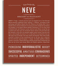 Neve | Name Art Print – Name Stories