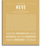 Neve | Name Art Print – Name Stories