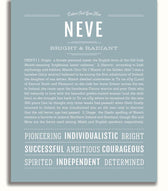 Neve | Name Art Print – Name Stories