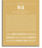 Nia | Name Art Print – Name Stories