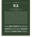 Nia | Name Art Print – Name Stories