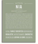 Nia | Name Art Print – Name Stories