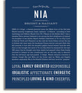 Nia | Name Art Print – Name Stories