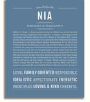 Nia | Name Art Print – Name Stories