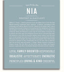 Nia | Name Art Print – Name Stories