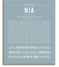 Nia | Name Art Print – Name Stories
