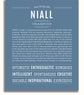Niall Personalized Name Meaning Art Prints – Name Stories