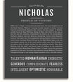 Nicholas | Name Art Print – Name Stories