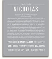 Nicholas | Name Art Print – Name Stories