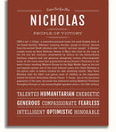 Nicholas | Name Art Print – Name Stories