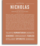 Nicholas | Name Art Print – Name Stories