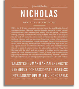 Nicholas | Name Art Print – Name Stories