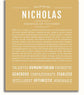 Nicholas | Name Art Print – Name Stories