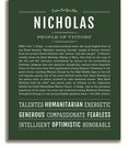 Nicholas | Name Art Print – Name Stories