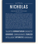 Nicholas | Name Art Print – Name Stories
