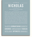 Nicholas | Name Art Print – Name Stories