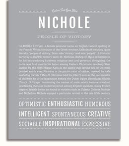 Nichole | Name Art Print – Name Stories