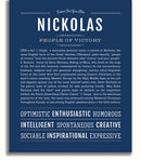 Nickolas | Name Art Print – Name Stories