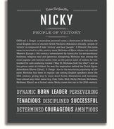 Nicky | Name Art Print – Name Stories