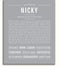 Nicky | Name Art Print - Personalized Custom Gifts – Name Stories