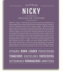 Nicky | Name Art Print – Name Stories