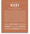 Nicky Personalized Name Meaning Art Prints – Name Stories