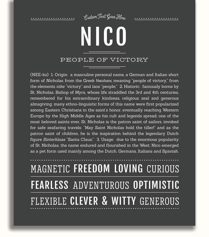 Nico | Name Art Print – Name Stories