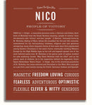 Nico | Name Art Print – Name Stories