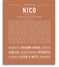 Nico | Name Art Print – Name Stories