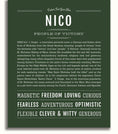 Nico | Name Art Print – Name Stories