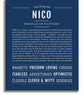 Nico | Name Art Print – Name Stories