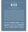 Nico | Name Art Print – Name Stories