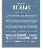 Nicolas | Name Art Print – Name Stories