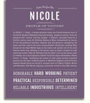 Nicole | Name Art Print – Name Stories