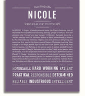 Nicole | Name Art Print – Name Stories