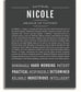 Nicole Personalized Name Meaning Art Prints – Name Stories