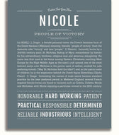 Nicole | Name Art Print – Name Stories