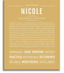 Nicole | Name Art Print – Name Stories