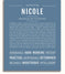 Nicole Personalized Name Meaning Art Prints – Name Stories