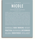 Nicole | Name Art Print – Name Stories
