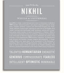 Nikhil | Name Art Print – Name Stories