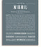 Nikhil | Name Art Print – Name Stories