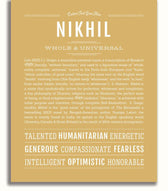 Nikhil | Name Art Print – Name Stories