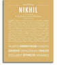 Nikhil | Name Art Print – Name Stories